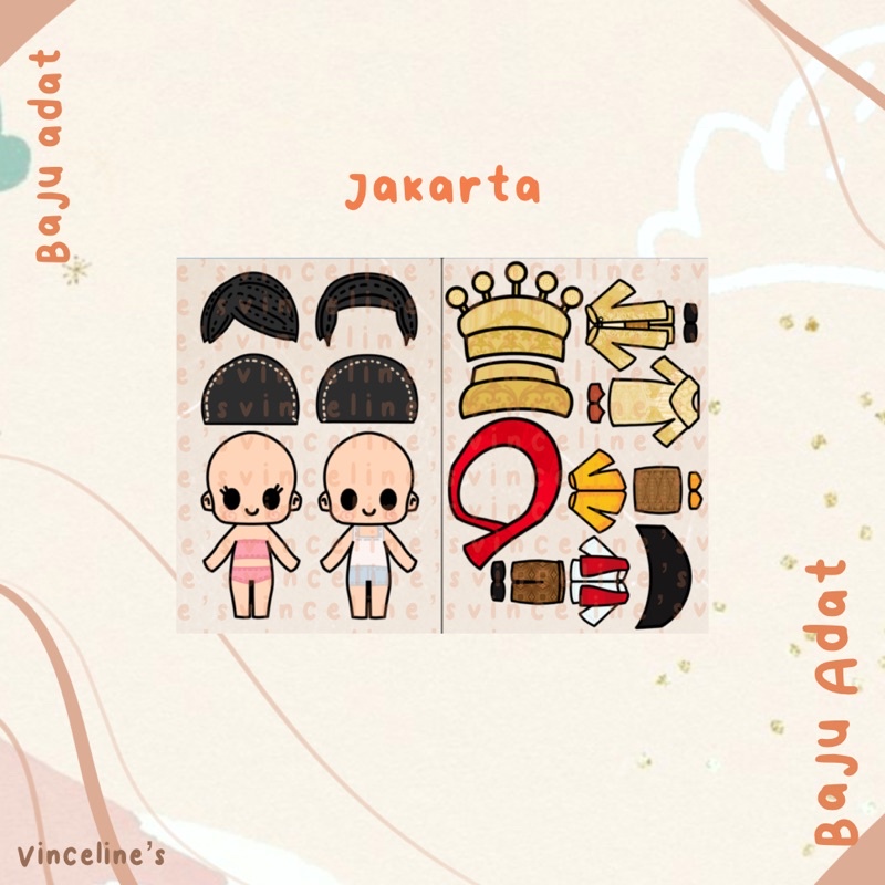 Jual Boneka Kertas Baju Adat [Budaya] Mainan jadul Bp | Bongkar Pasang ...