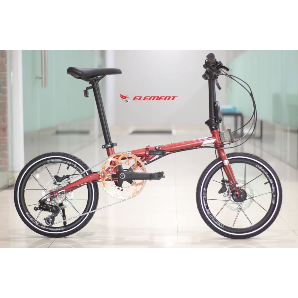 Jual Sepeda lipat element troy 10 Speed 10s 2022 Warna Hitam Merah Biru ...