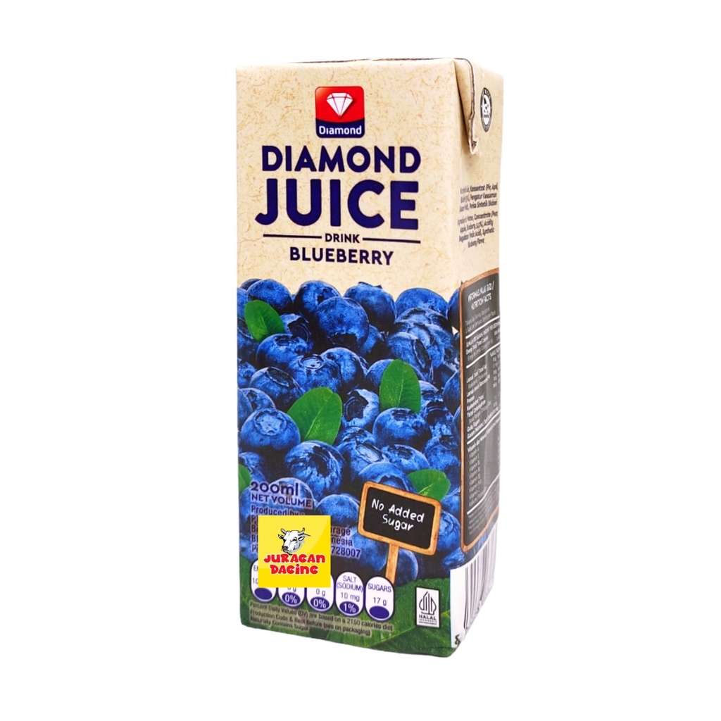 Jual Diamond Juice Blueberry UHT No added Sugar 200ml | Shopee Indonesia