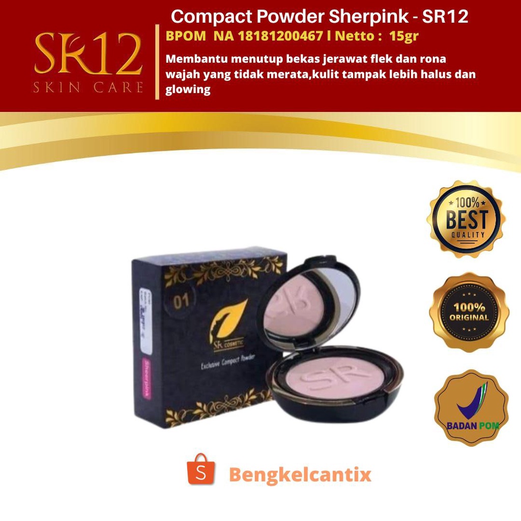 Jual Bedak SR12 Compact Powder Tidak Mudah Luntur Whitening dan Glowing ...