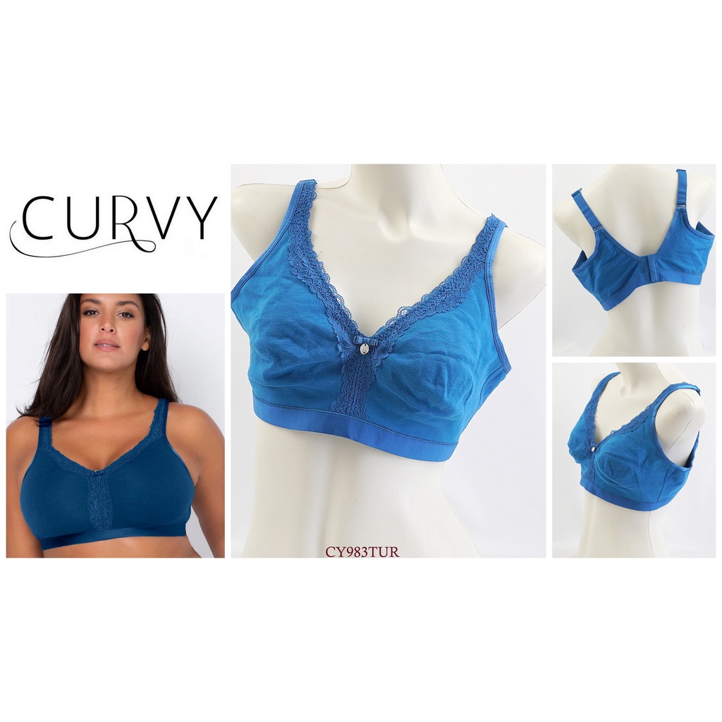 Jual Bra Wanita Katun Tanpa Kawat CURVY Beha Jumbo Big Size Tanpa Busa ...