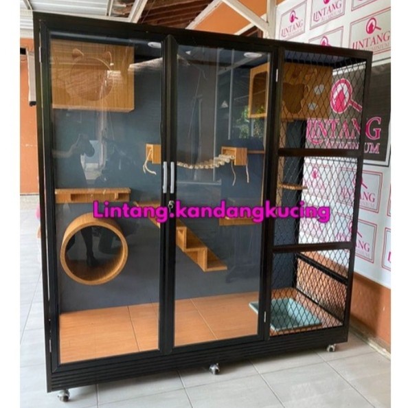 Jual Kandang/ Rumah Kucing Alumunium Besar Cat Quarium Moderen full ...