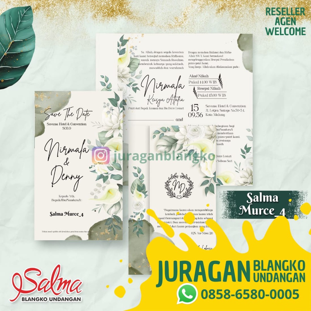 Jual GROSIR BLANGKO UNDANGAN MURAH SALMA MURCE 5 JURAGAN BLANGKO ...