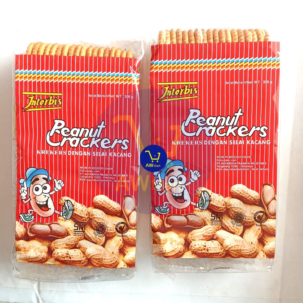 Jual INTERBIS PEANUT CREAKERS 300 GRAM - KREKERS DENGAN SELAI KACANG ...