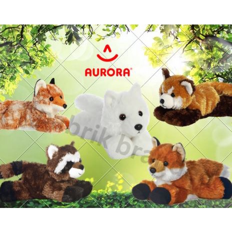 Jual pabrik branded aurora world flopsie collection Small 2 wolf fox ...