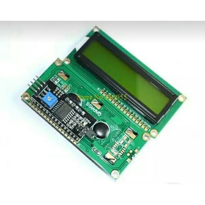 Jual Lcd i2c 1602 green 16x2 hijau display + i2c | Shopee Indonesia