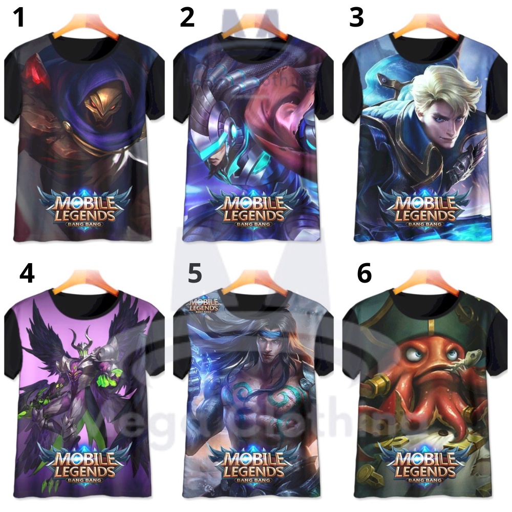 Jual Kaos Anak Baju Anak Mobile Legends Full Hero Role Fighter Untuk ...