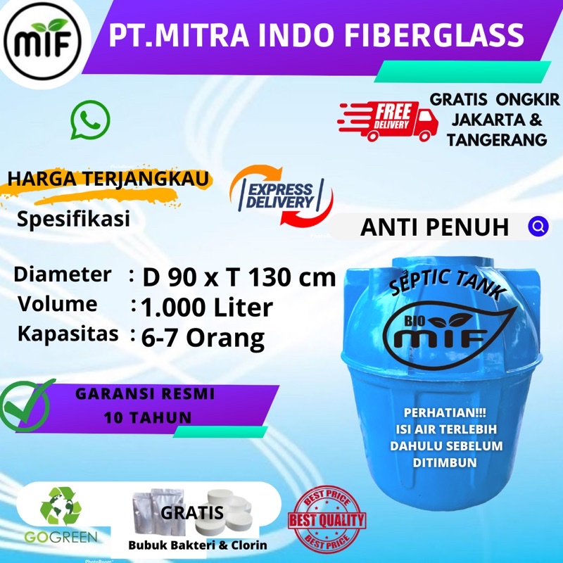 Jual Septic tank bio biotech biotank biotaff biofil biofilter biomif ...