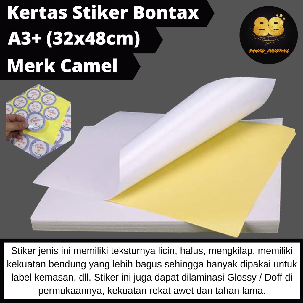 Jual Kertas Stiker Bontak Kilap A3+ / Stiker Chromo Digital Printing ...