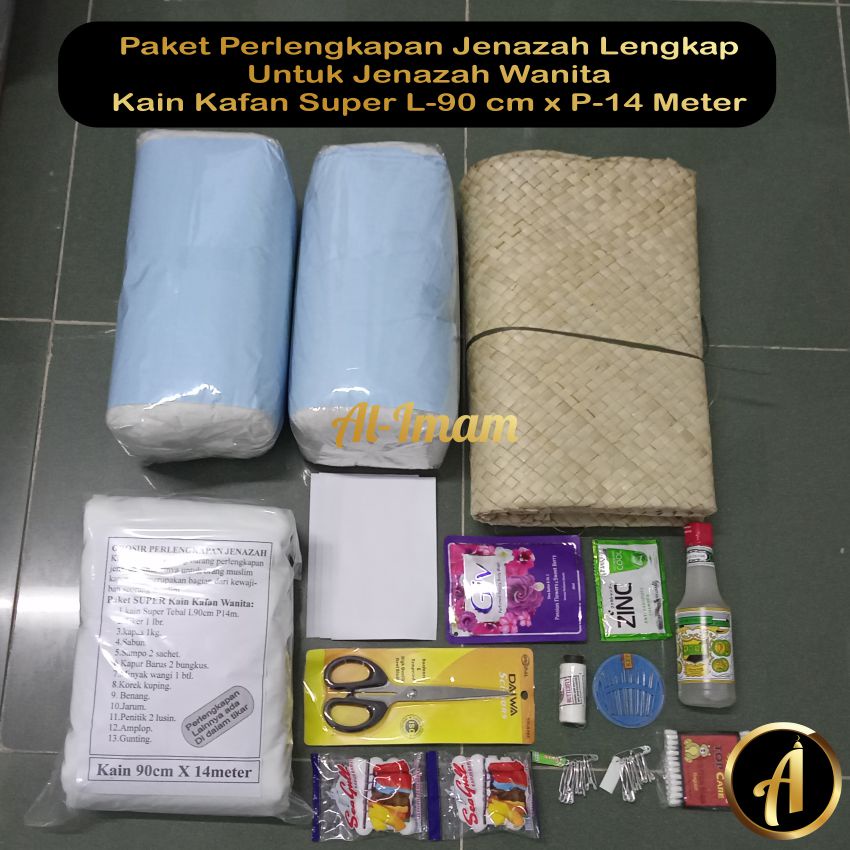 Jual Paket Khusus Wanita Perlengkapan Jenazah Lengkap Kain Kafan Super ...