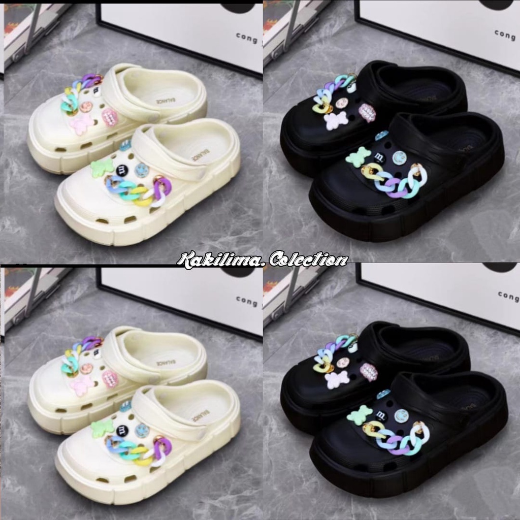 Jual Sandal baim eva rubber perempuan sandal wedges bangkok klasik ...