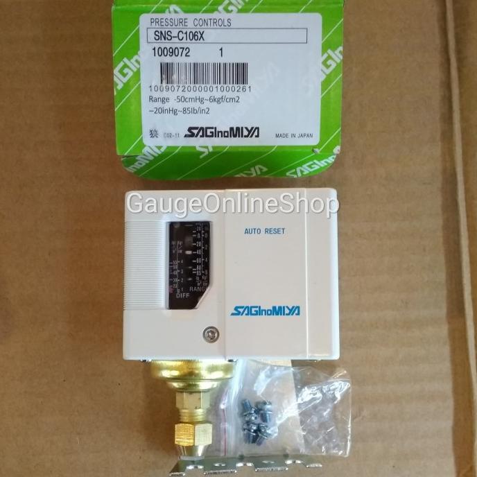 Jual Pressure Switch SNS-C106X -50 cmHg + 6 kgf/cm2 Saginomiya | Shopee ...