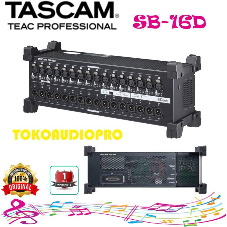 Jual Stage Box Tascam SB-16D 16-in/16-out Dante Stage Box Mixer Digital ...