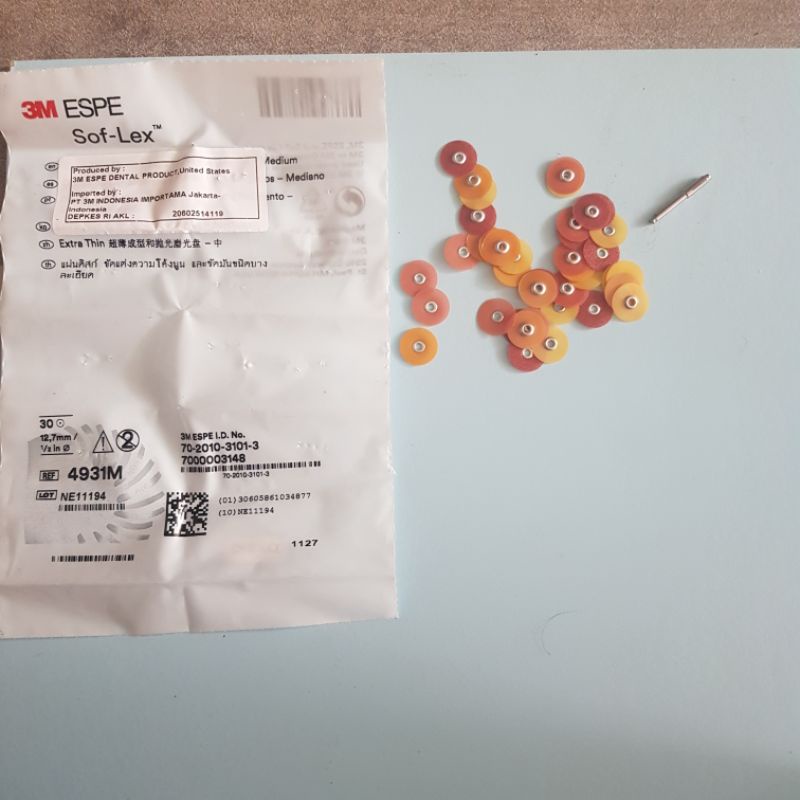 Jual Soflex Mini kit 3M 40 disc 1 set+1 mandril/ sof-lex campur dental ...