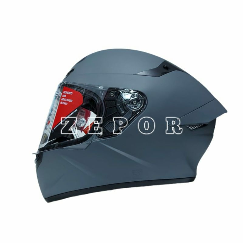 Jual Helm KYT TT COURSE Solid Matt Gorilla Grey Original SNI DOT Full ...