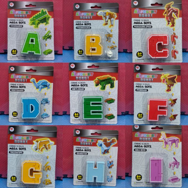 Jual Toy Addict Mainan Edukasi Alphabet Huruf Robot Mega Bots (A-Z ...