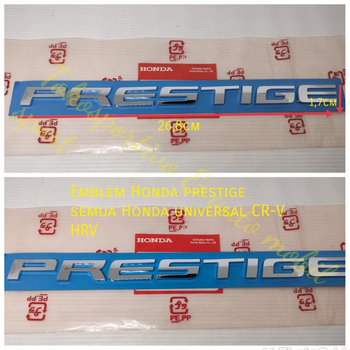 Jual Emblem Emblem Logo Tulisan Lambang Honda Prestige Prestige Chrome ...