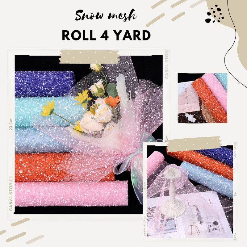 Jual SNOW MESH FLOWER WRAPPING JALA JARING SALJU LEMBARAN | Shopee ...