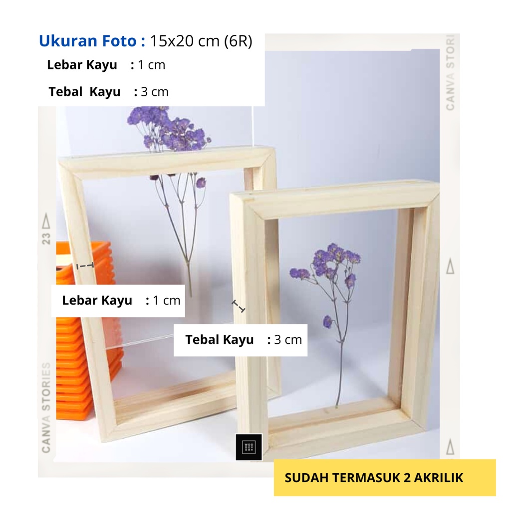 Jual Frame 6R 2 Sisi Bingkai Kayu - Frame Foto Double Glass | Shopee ...