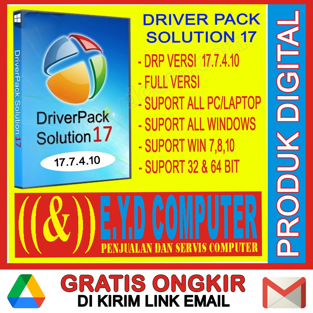 Jual DRIVER PACK SOLUTION VERSI 17.7.4.10 UPDATE TERBARU DRP 17 SOLUSI ...