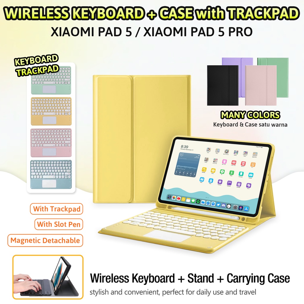 Jual Xiaomi Pad 5 Mipad 2021 11 inch Bluetooth Keyboard Trackpad Case ...