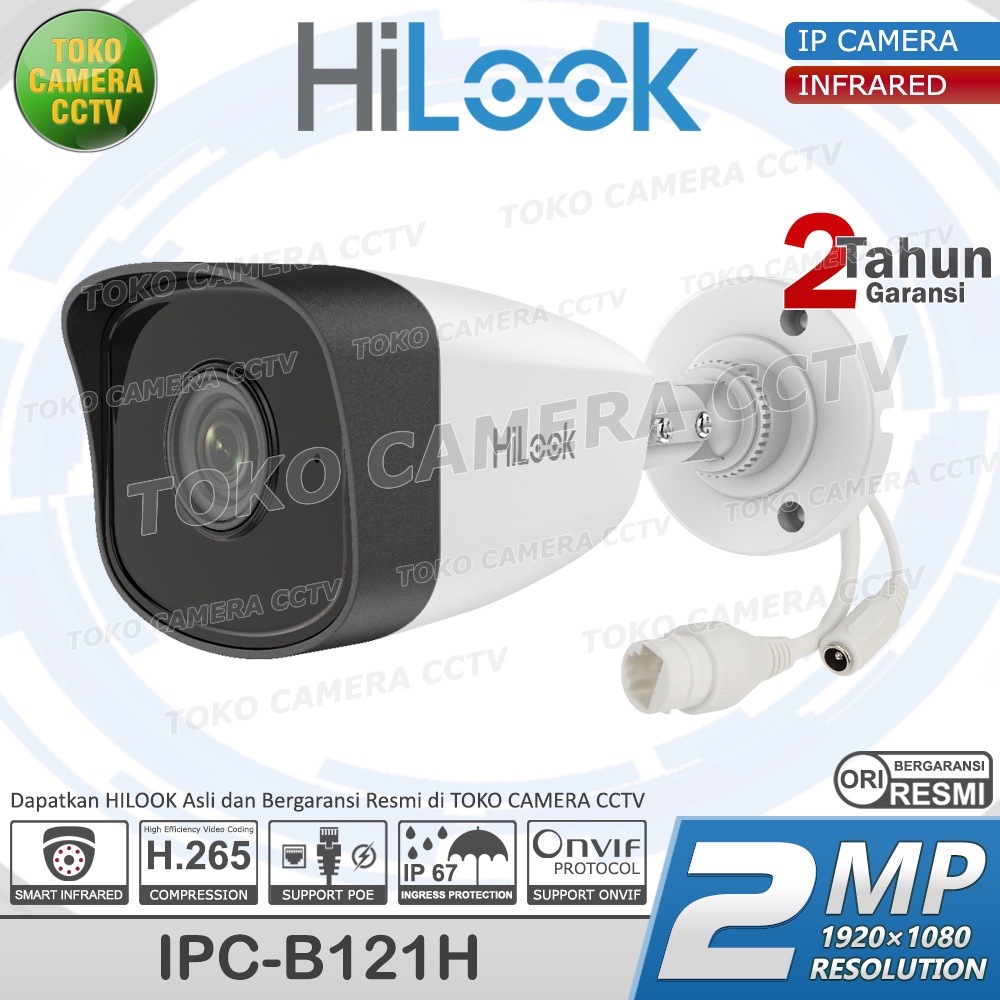 Jual IP CAMERA BULLET 2MP HILOOK IPC-B121H IP KAMERA CCTV POE | Shopee ...