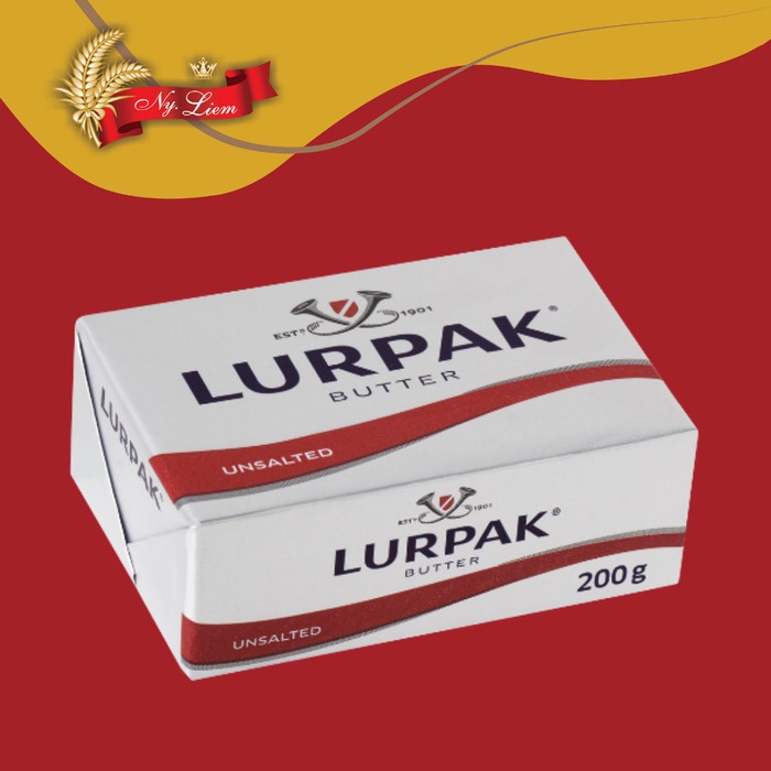Jual LURPAK Unsalted Lactic Butter / Mentega 200 gram (GOJEK/GRAB Only ...