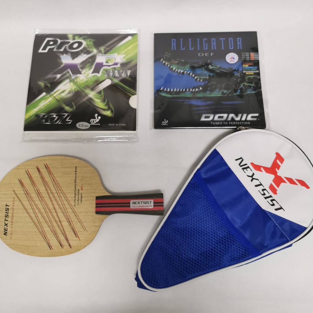 Jual Bat pingpong Nextsist full carbon dengan karet serang & bintik ...