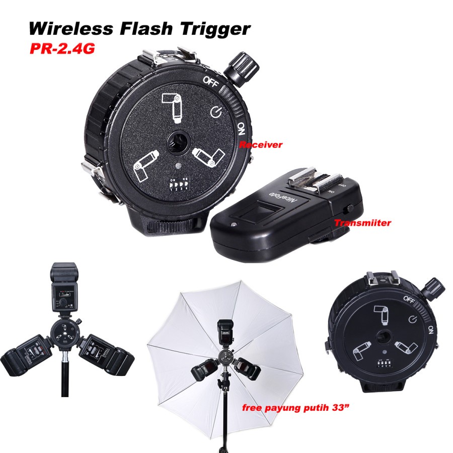 Jual Wireless Trigger Flash PR-2.4G | Shopee Indonesia