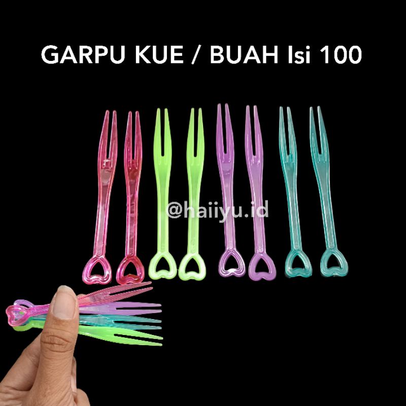 Jual Garpu Kue ulang tahun garpu buah kecil isi 100 | Shopee Indonesia