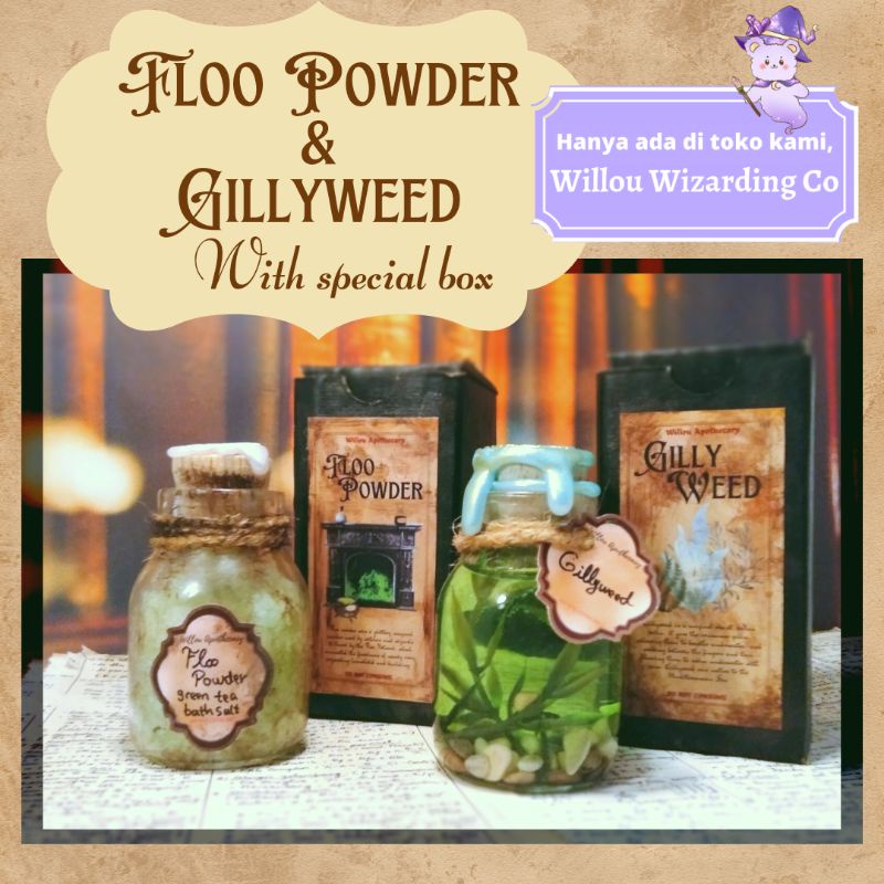 Jual Harry Potter Potion Magic Potion GILLYWEED FLOO POWDER Bath salt ...