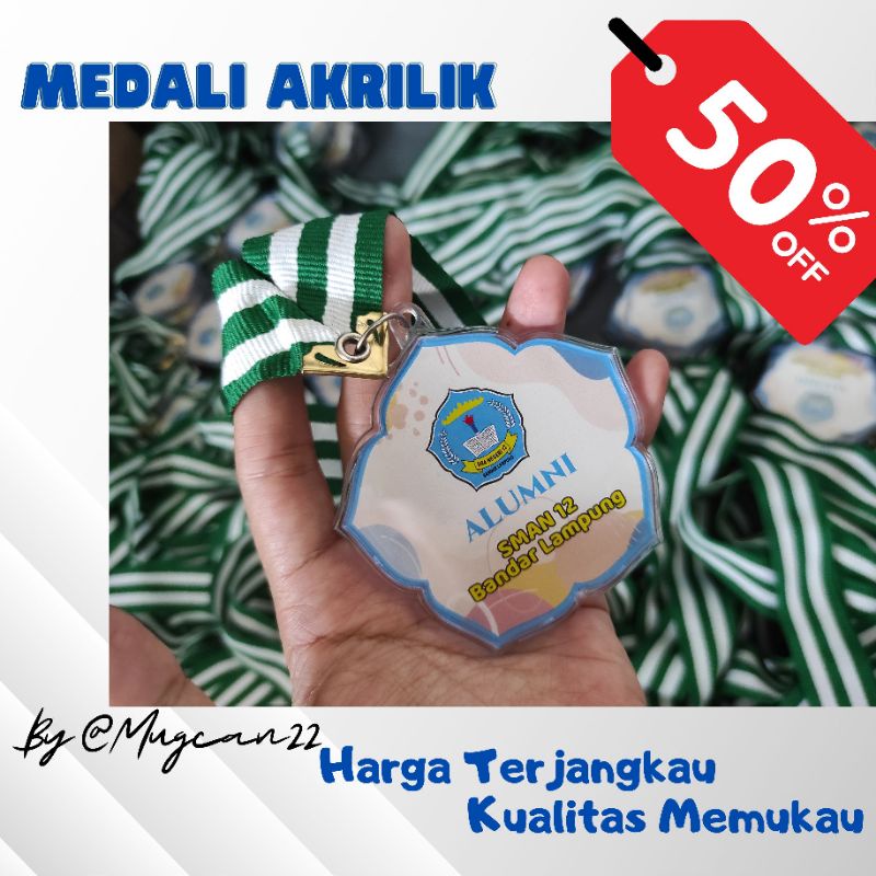 Jual Medali akrilik mendali akrilik kelulusan/medali wisuda kelulusan ...