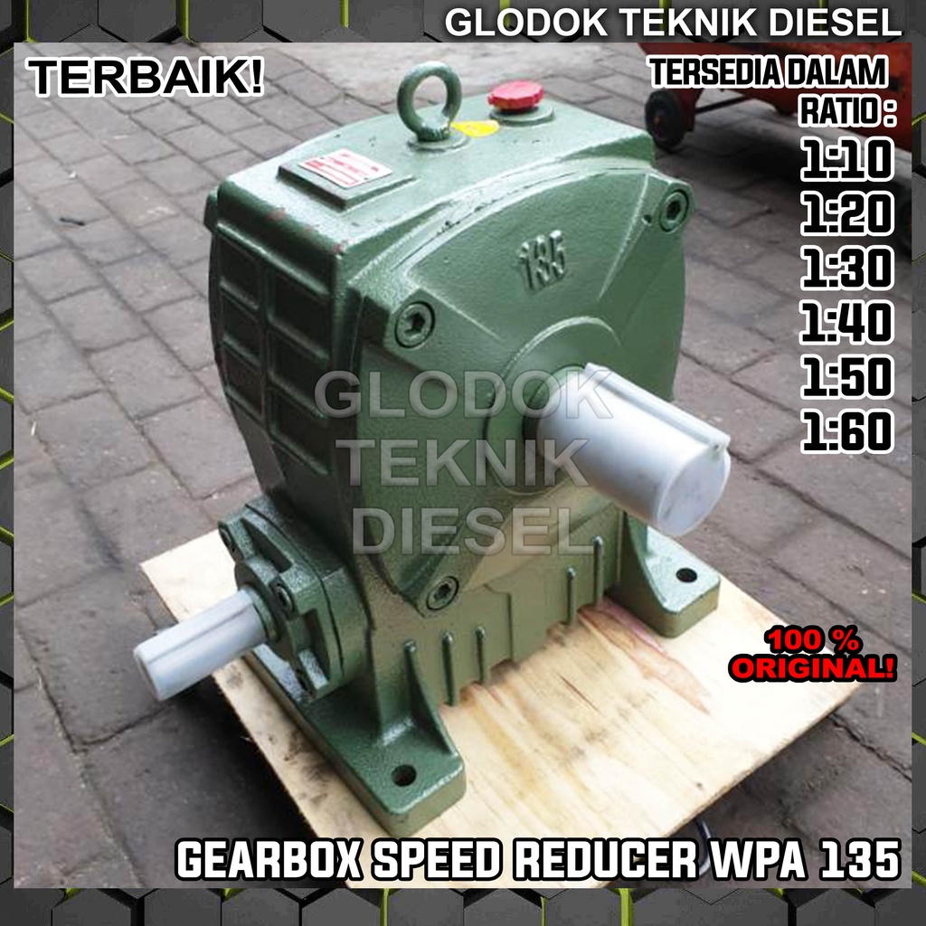 Jual MESIN GEARBOX WPA 135 Ratio 1:10 - 1:60 SPEED REDUCER GEAR BOX WPA ...