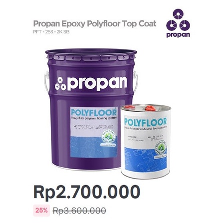 Jual Buruan serbu] PROPAN POLYFLOOR EPOXY PFT-253-2K SB - LEAF GREEN 20 ...