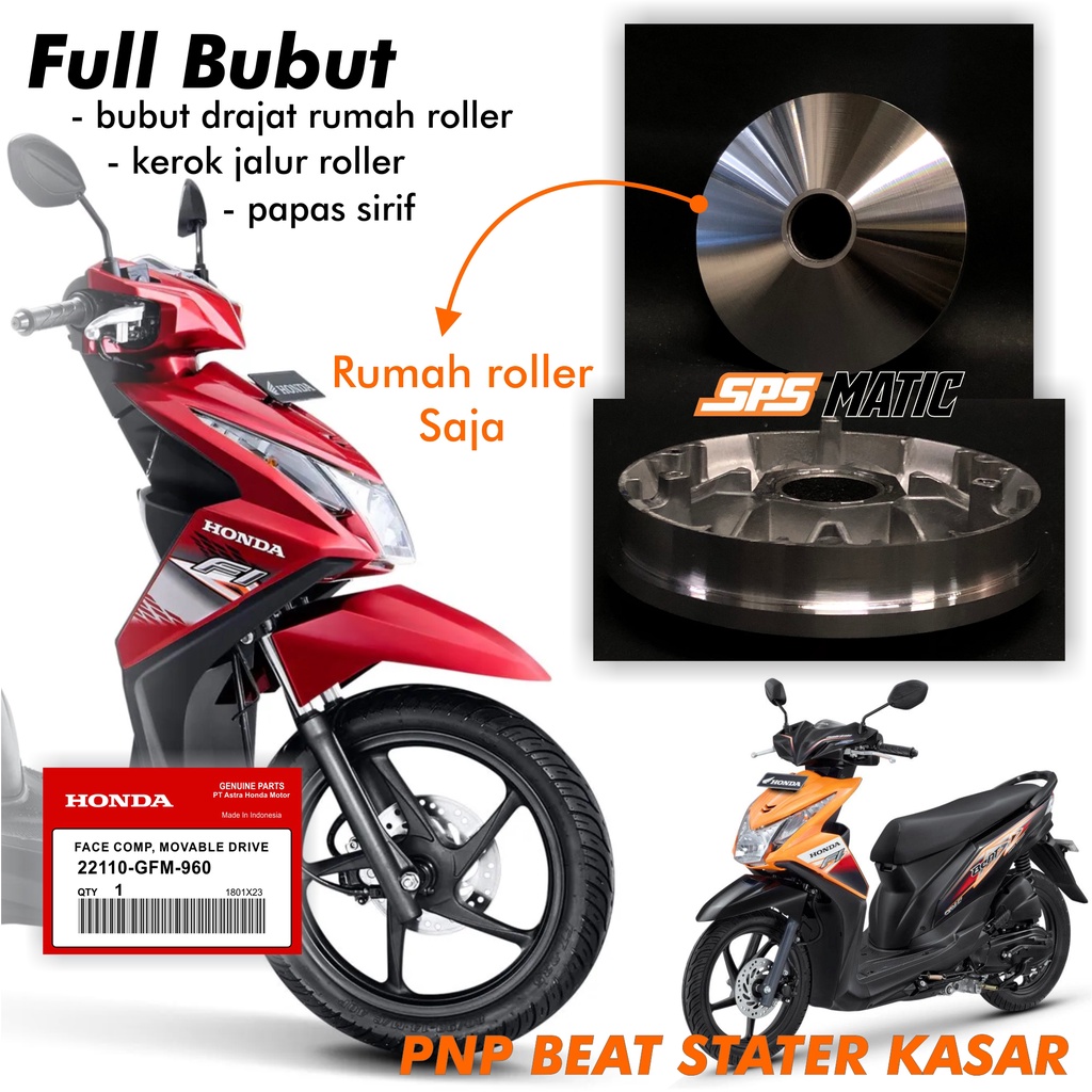 Jual rumah roller beat fi stater kasar KZL pulley racing pully bubut drajat derajat keruk jalur ...
