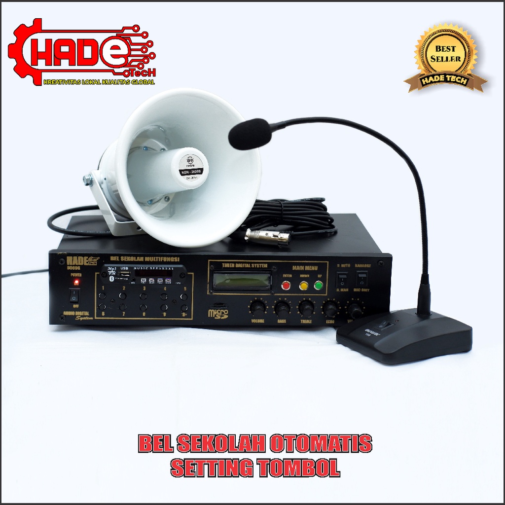 Jual Bel sekolah otomatis plus mic podium lengkap | Shopee Indonesia