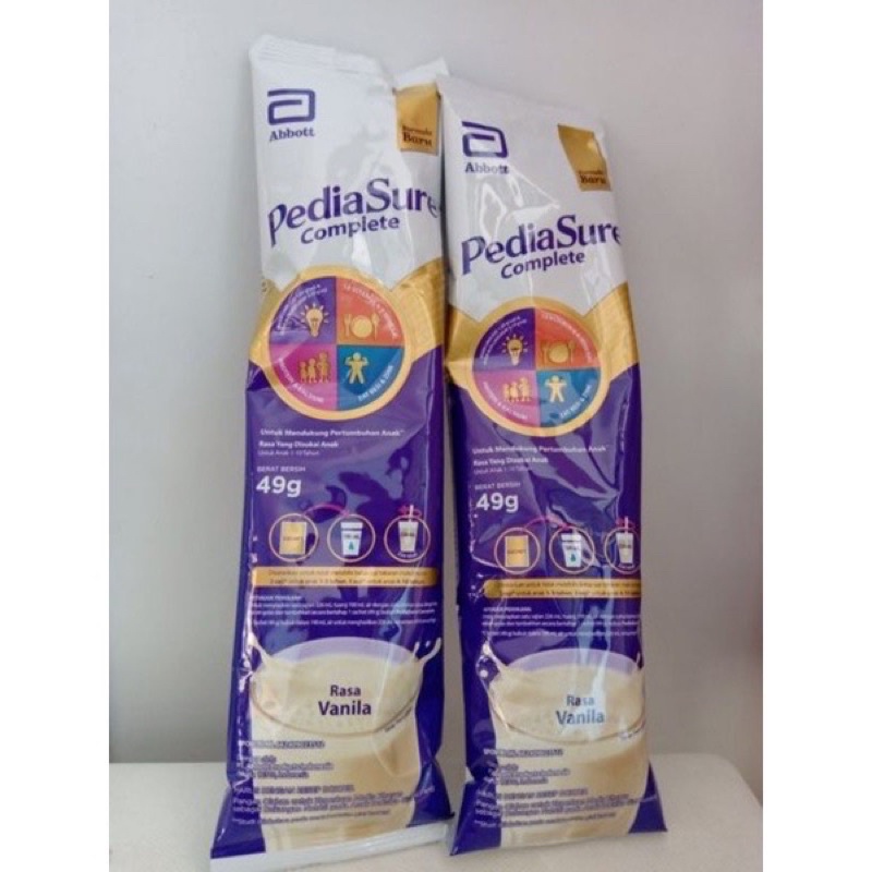 Jual PEDIASURE COMPLETE SACHET 49gr (KEMASAN BARU) | Shopee Indonesia