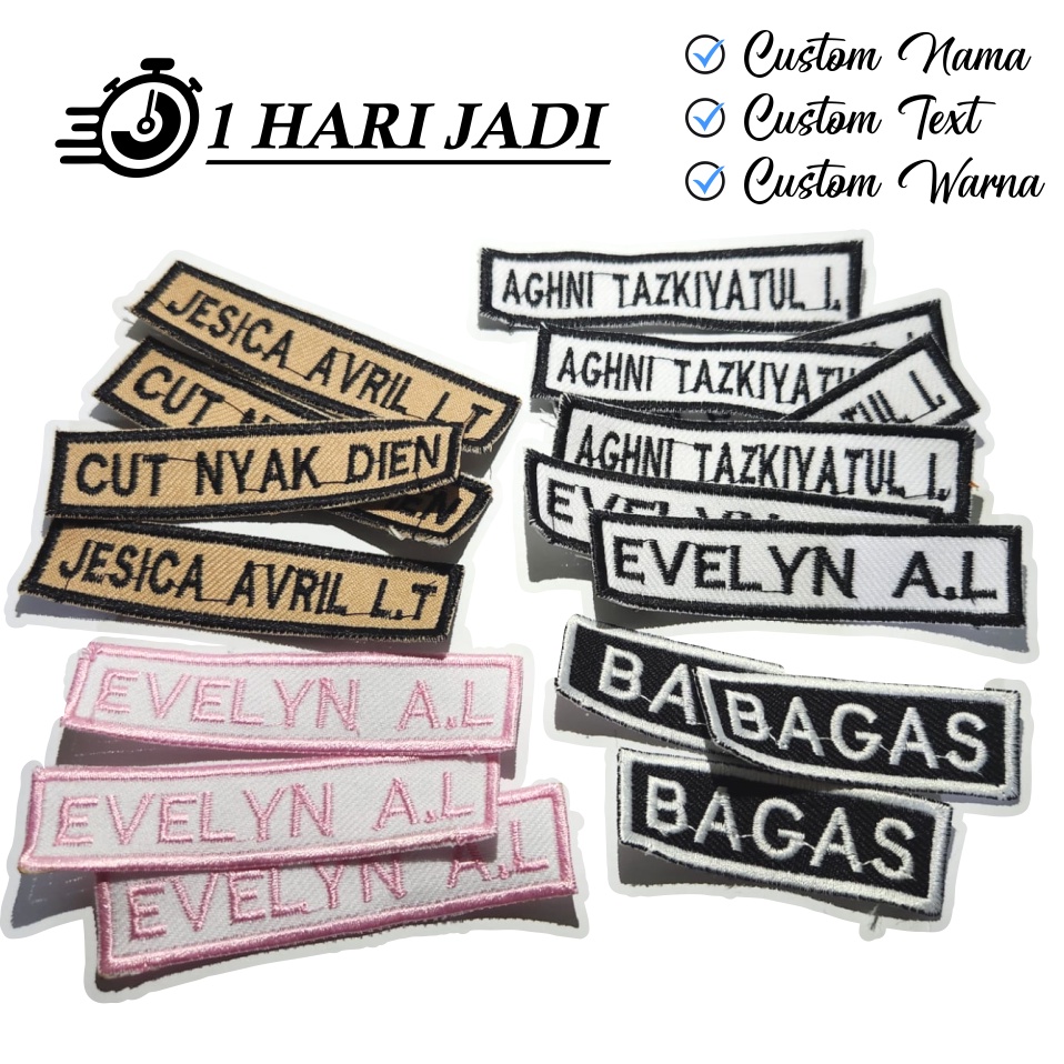 Jual NAMA BORDIR SERAGAM SEKOLAH SATUAN TK SD SMP SMA | Shopee Indonesia