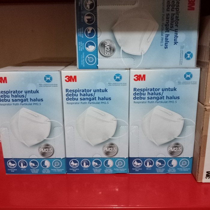 Jual 3M Masker Respirator Kf 94 1 Bok Isi 20Pcs | Shopee Indonesia