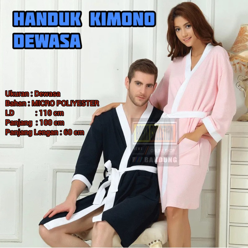 Jual Handuk Mandi Kimono Dewasa List Warna / Kimono Jumbo Dewasa / Baju ...