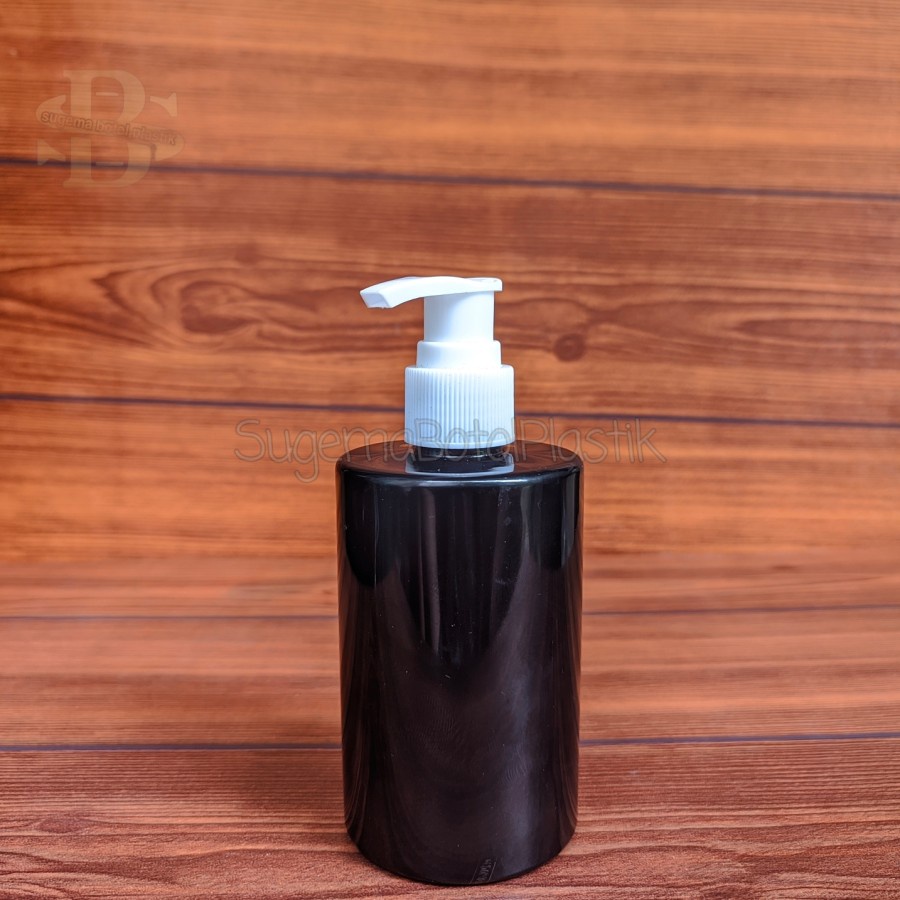 Jual botol pump 250ml rf dioli tutup putih botol hitam | Shopee Indonesia