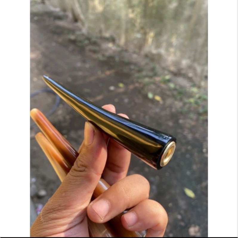Jual KERAJINAN ONCE PIPA TANDUK KERBAU BULE DAN HITAM PANJANG 6-10 cm ...