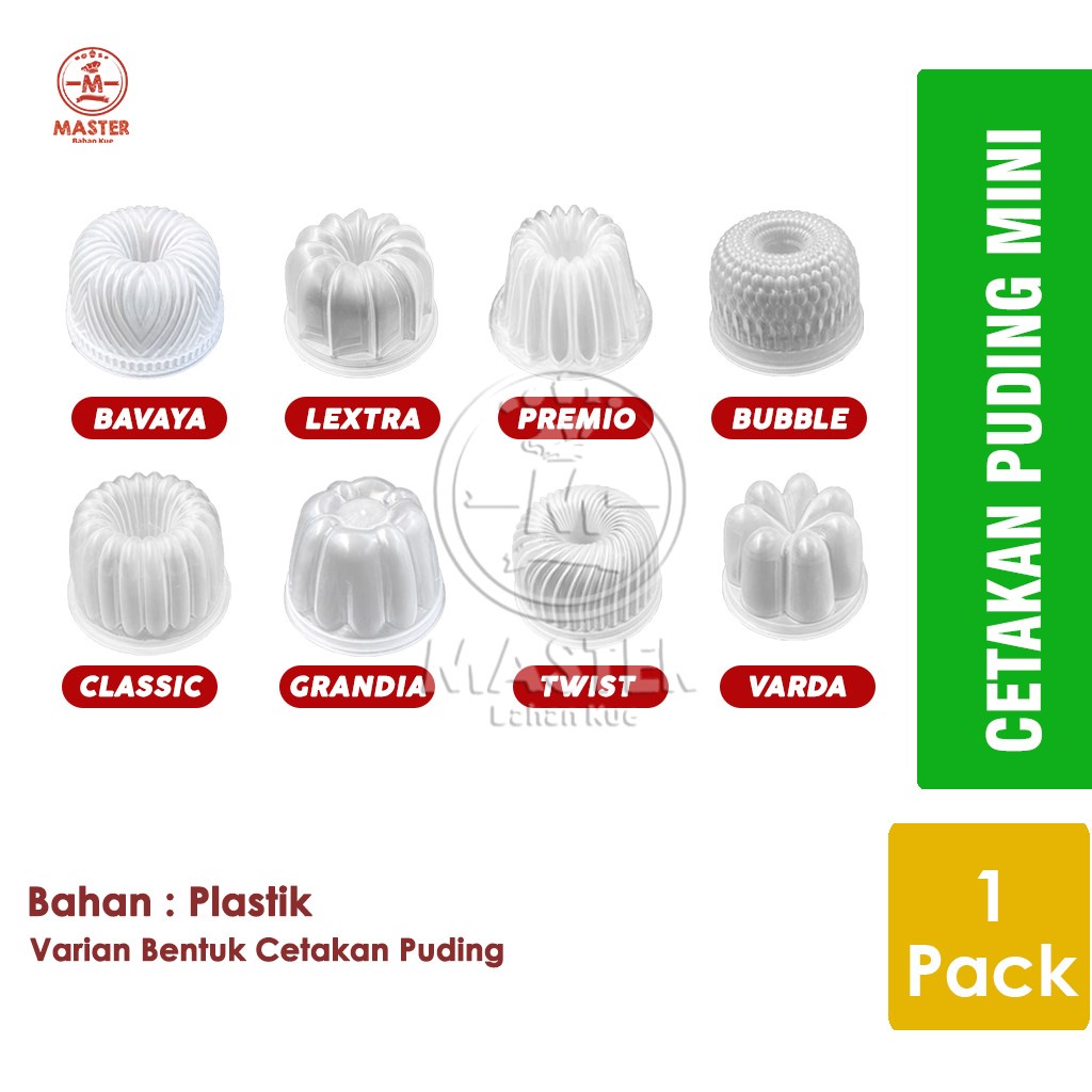 Jual Cetakan Puding Mini / Aneka Cetakan Agar Agar Plastik Mini [1 Pack ...