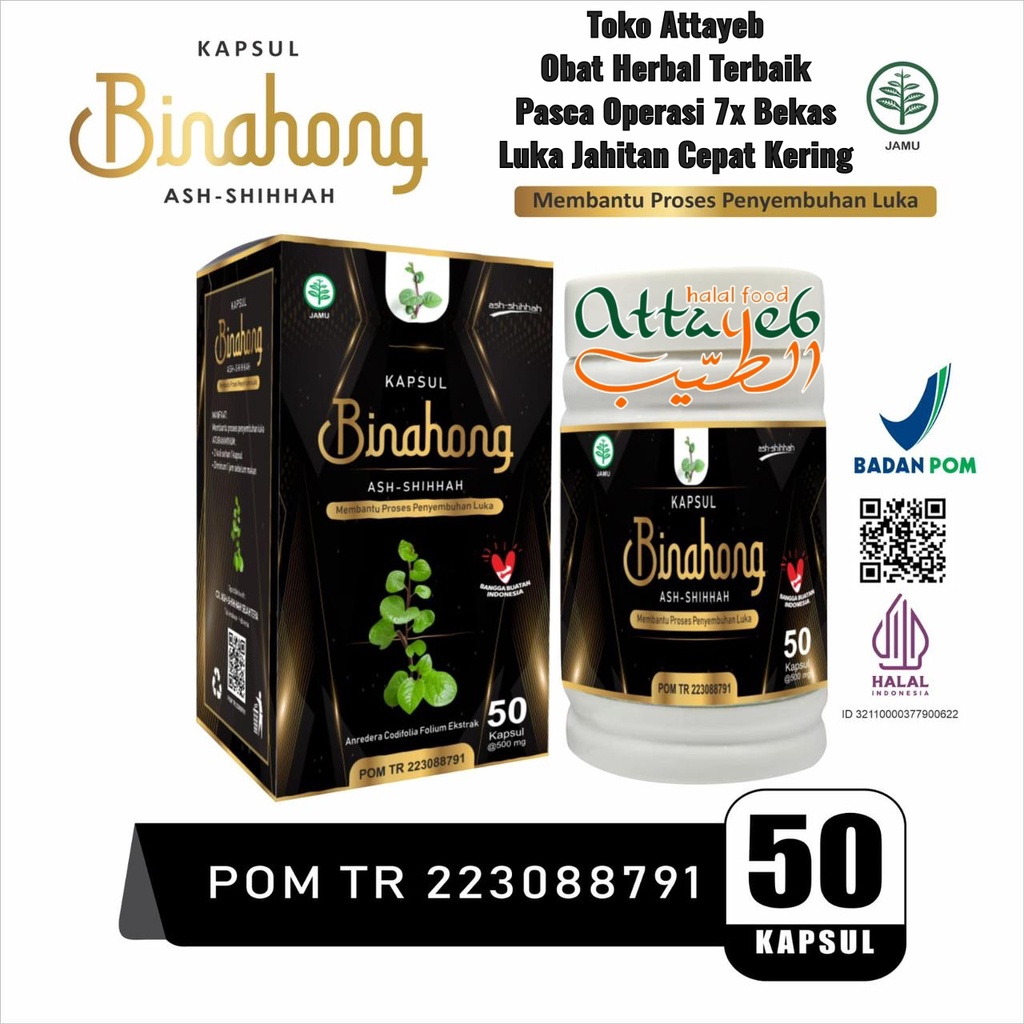 Jual Ekstrak Daun Binahong 50 Kapsul Original Obat Herbal Terbaik Keringkan Pasca Operasi 7x ...