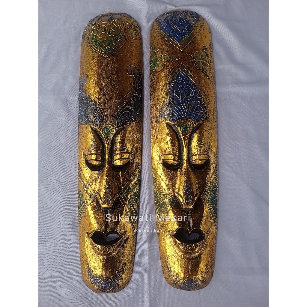 Jual Hiasan Topeng Asmat Suku Aborigin 50cm Kerajinan Kayu Etnik Antik ...