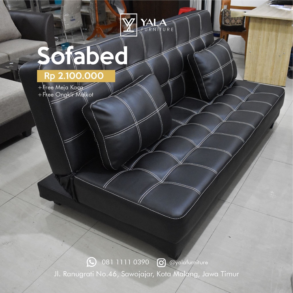 Jual Sofa bed OSCAR BLACK | Bisa custom warna dan bahan | Shopee Indonesia