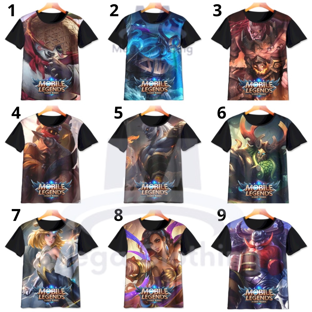 Jual Kaos Anak Baju Anak Mobile Legends Full Hero Role Tank Untuk Usia 1 s/d 12 Tahun - Mega ...