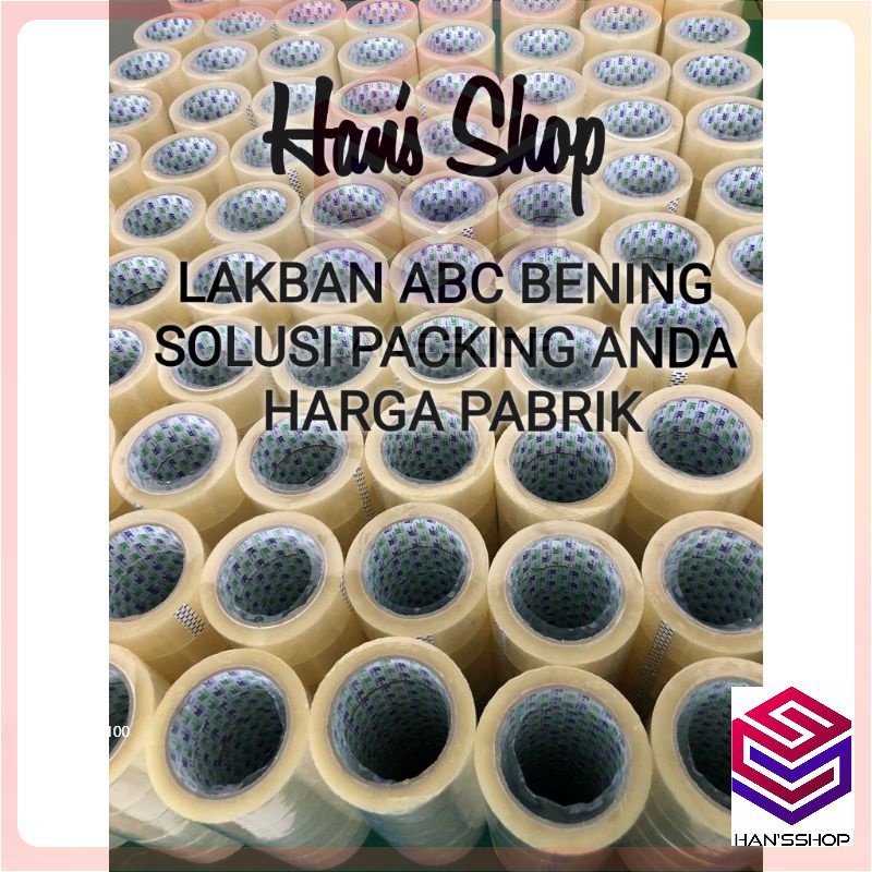Jual LAKBAN Bening ABC 2Inch(45mm) 70Yard Tebal,Murah,Super Lengket ...