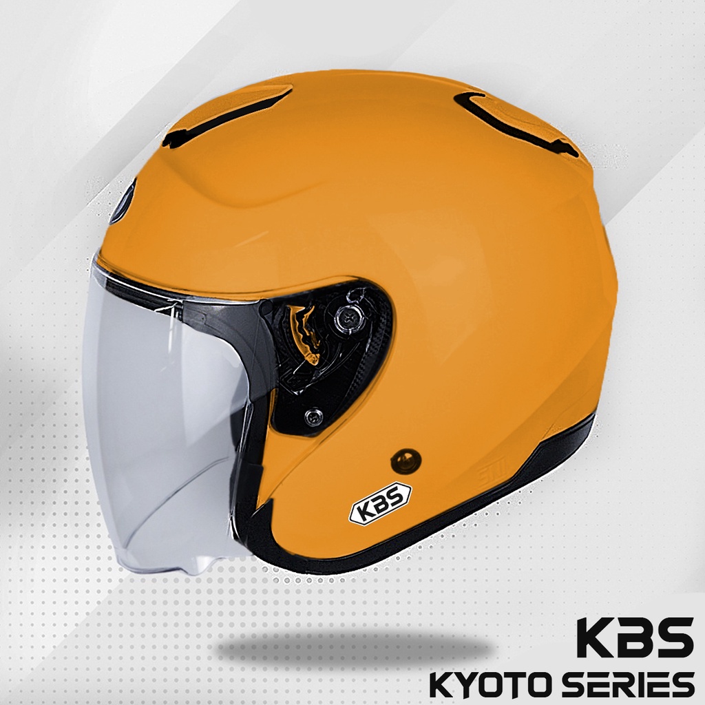 Jual Half Face Solid Dewasa SNI PREMIUM / Helm KBS KYOTO ORANGE - COD ...