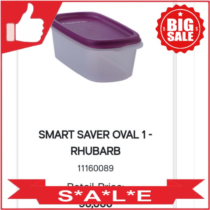 Jual TUPPERWARE SMART SAVER OVAL #1 UK 500ML TUPPERWARE ORIGINAL ...